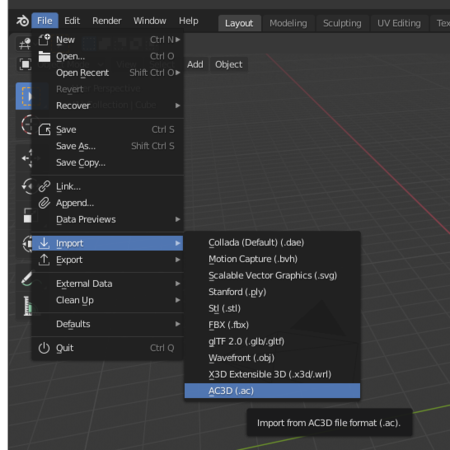 Howto:Work with AC3D files in Blender - FlightGear wiki
