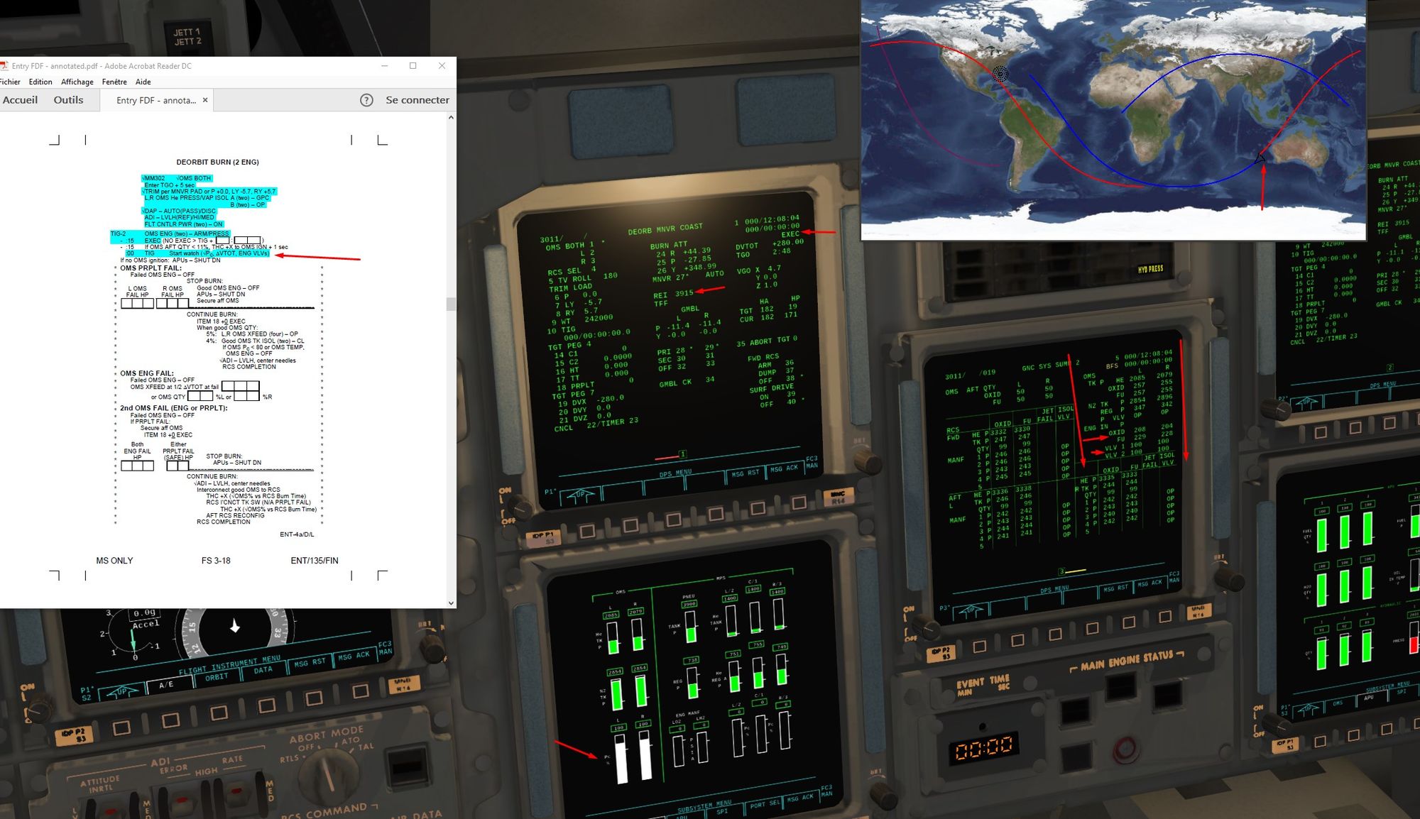 Flying the Shuttle - Deorbit Burn and Final Entry Preparation Advanced ...
