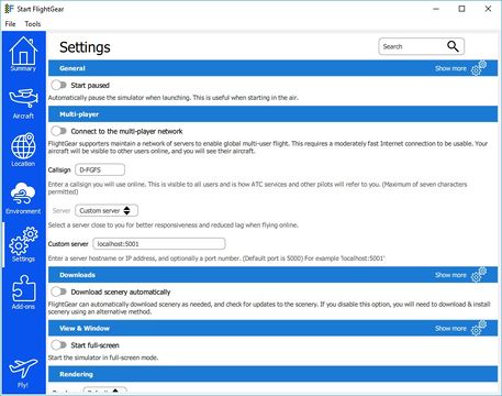 FlightGear Qt launcher - FlightGear wiki